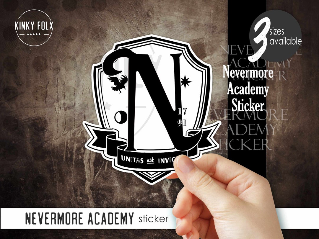 Nevermore Academy Sticker Wednesday Sticker Nevermore - Etsy