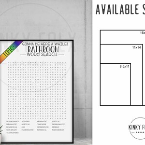 LGBTQ Bathroom Printable Bundle I, Bathroom SVG, Bathroom Svg, Pdf, Png ...