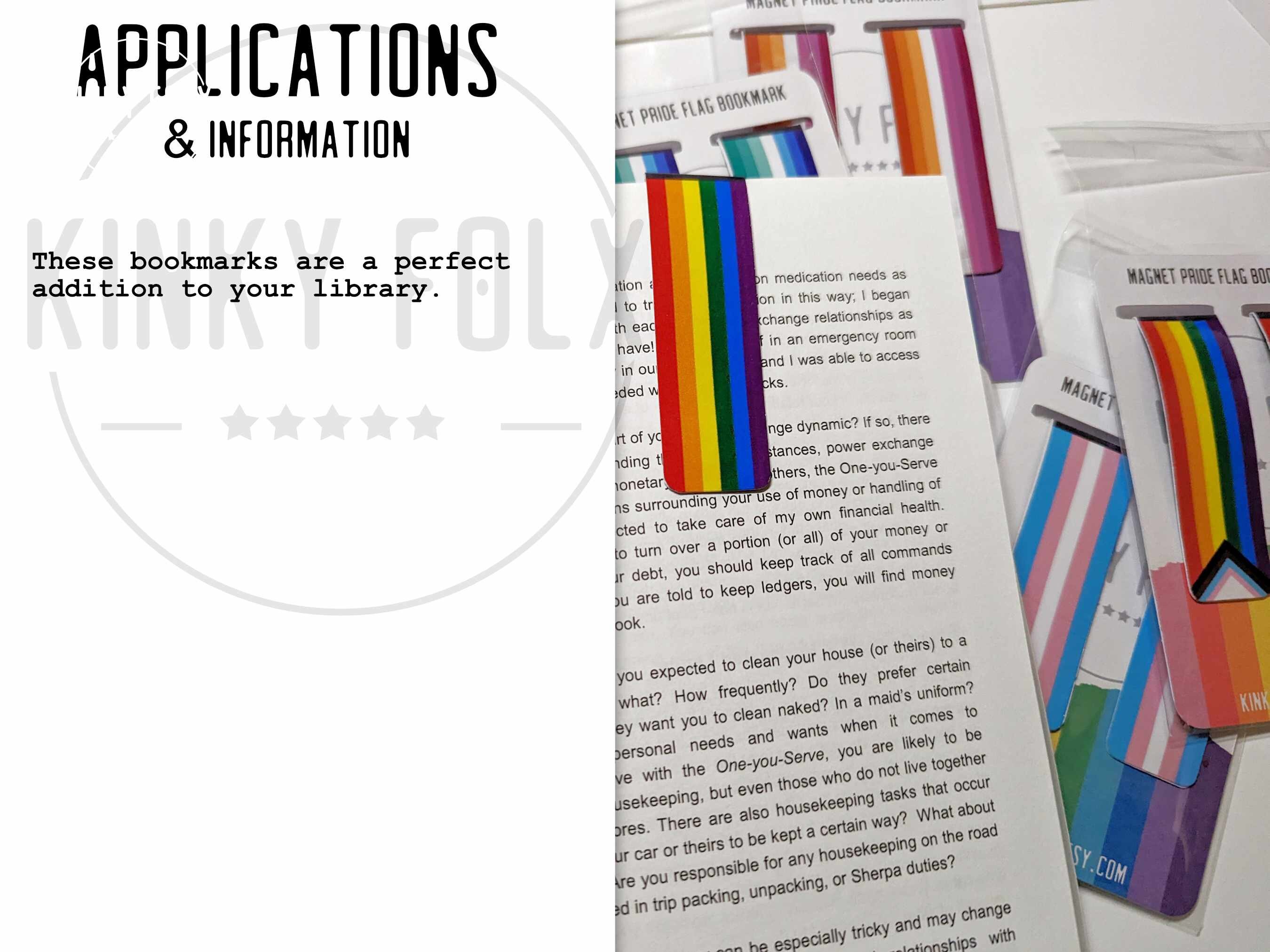 Magnetic Pride Flag Bookmark Set | Bookmark for Pride | Gift for Women ...