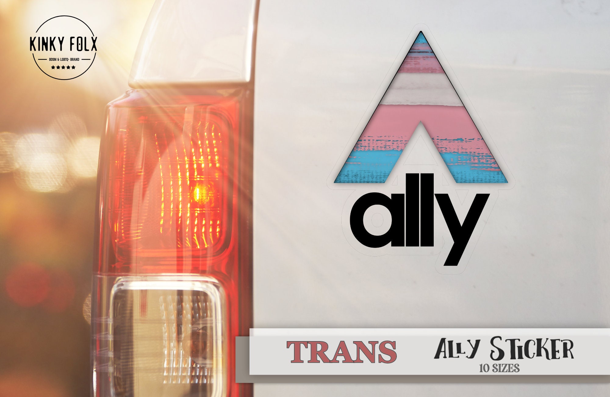Trans Ally Sticker Social Justice Decal Trans Ally Decal Trans Car ...