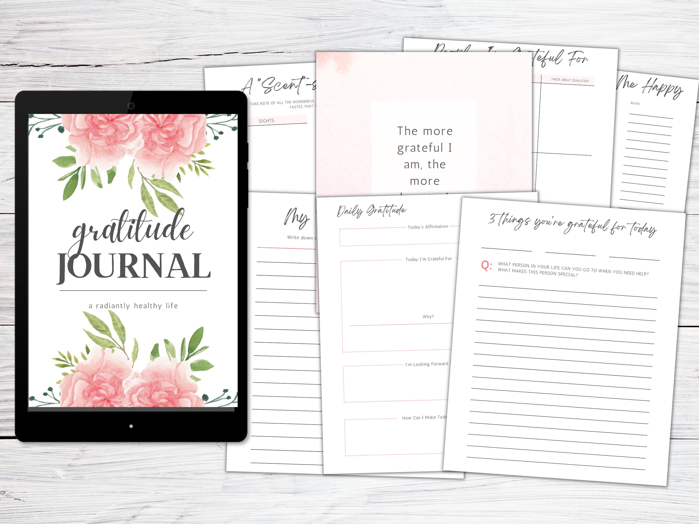 Printable Gratitude Journal | Daily Gratitude Journal | Gratitude ...