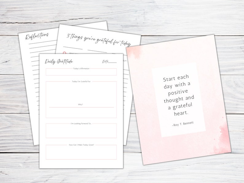 Printable Gratitude Journal | Daily Gratitude Journal | Gratitude ...