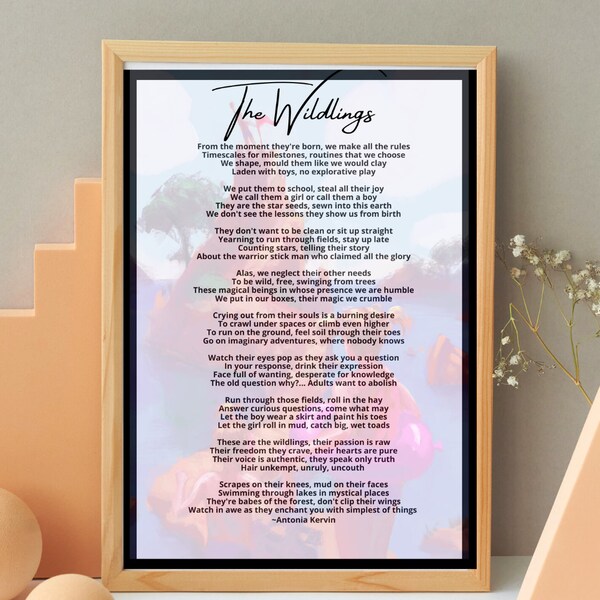 Wild Children Poem - Etsy