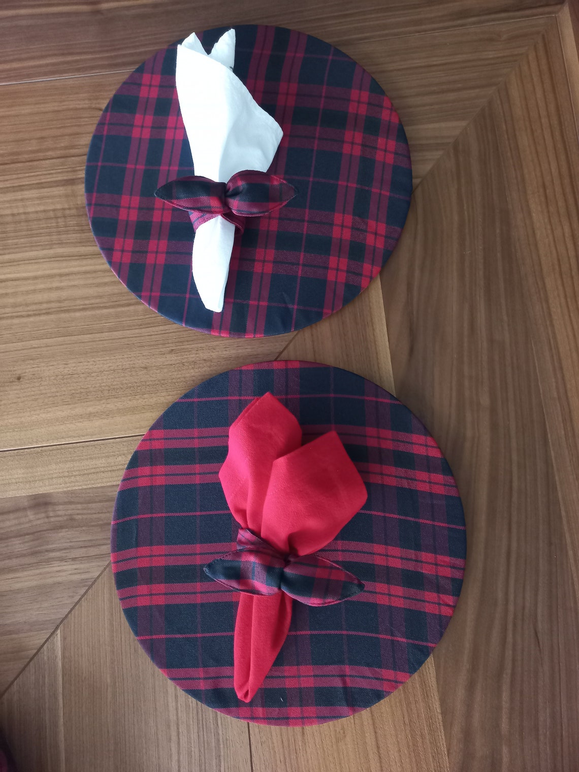 Squared Red Charger Plates Covers Set of 4/6 Reusable - Etsy