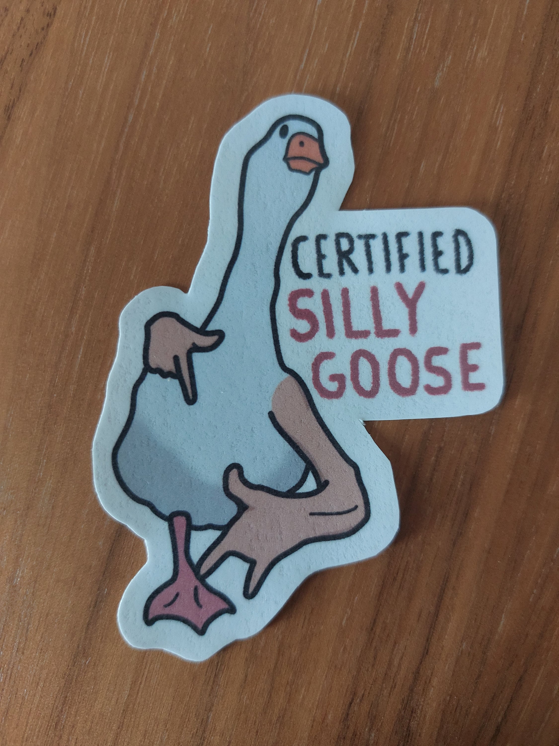 Certified Silly Goose Meme Sticker Goose Meme Goose - Etsy