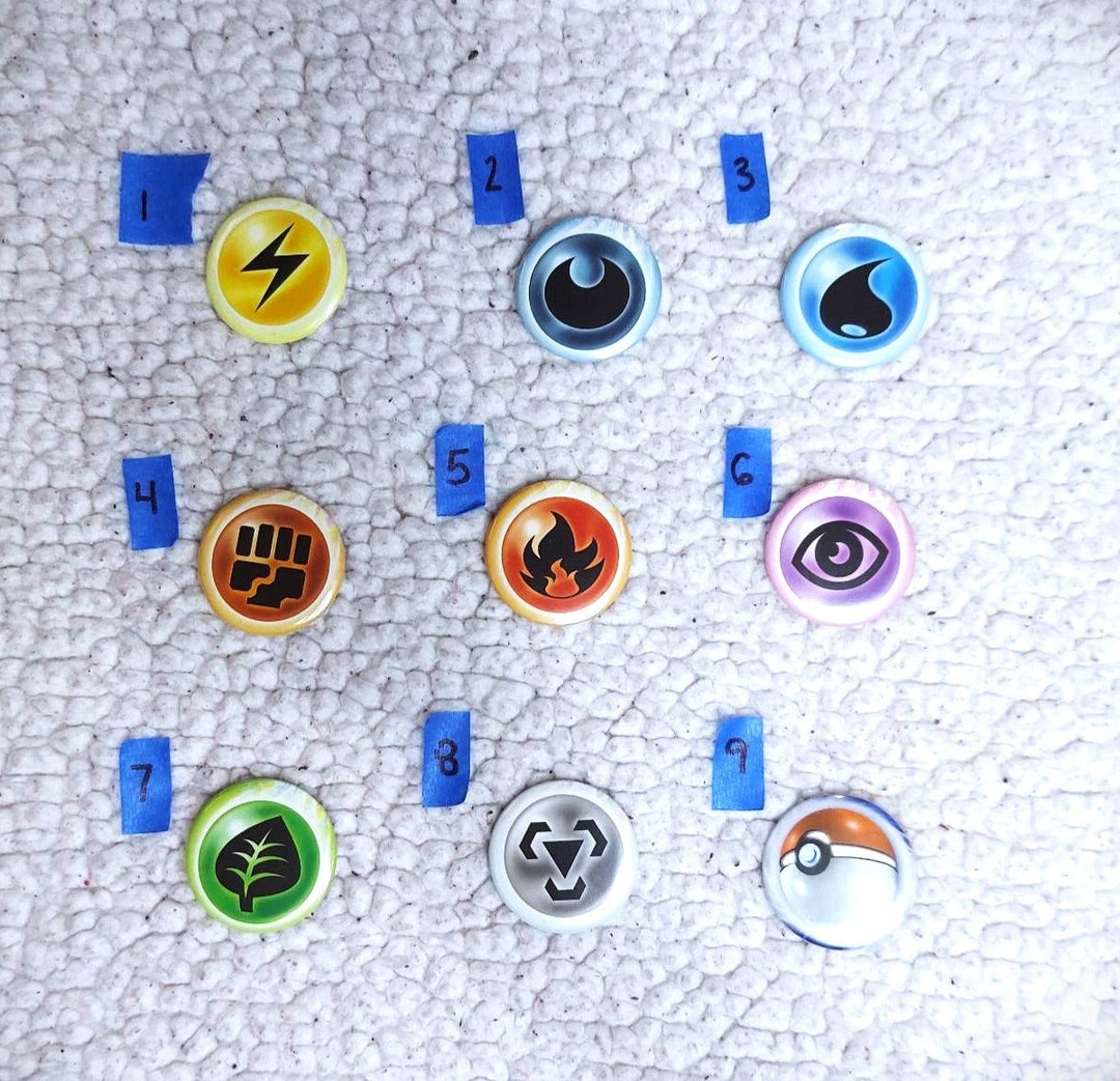 Pokemon Energy Pins - Etsy