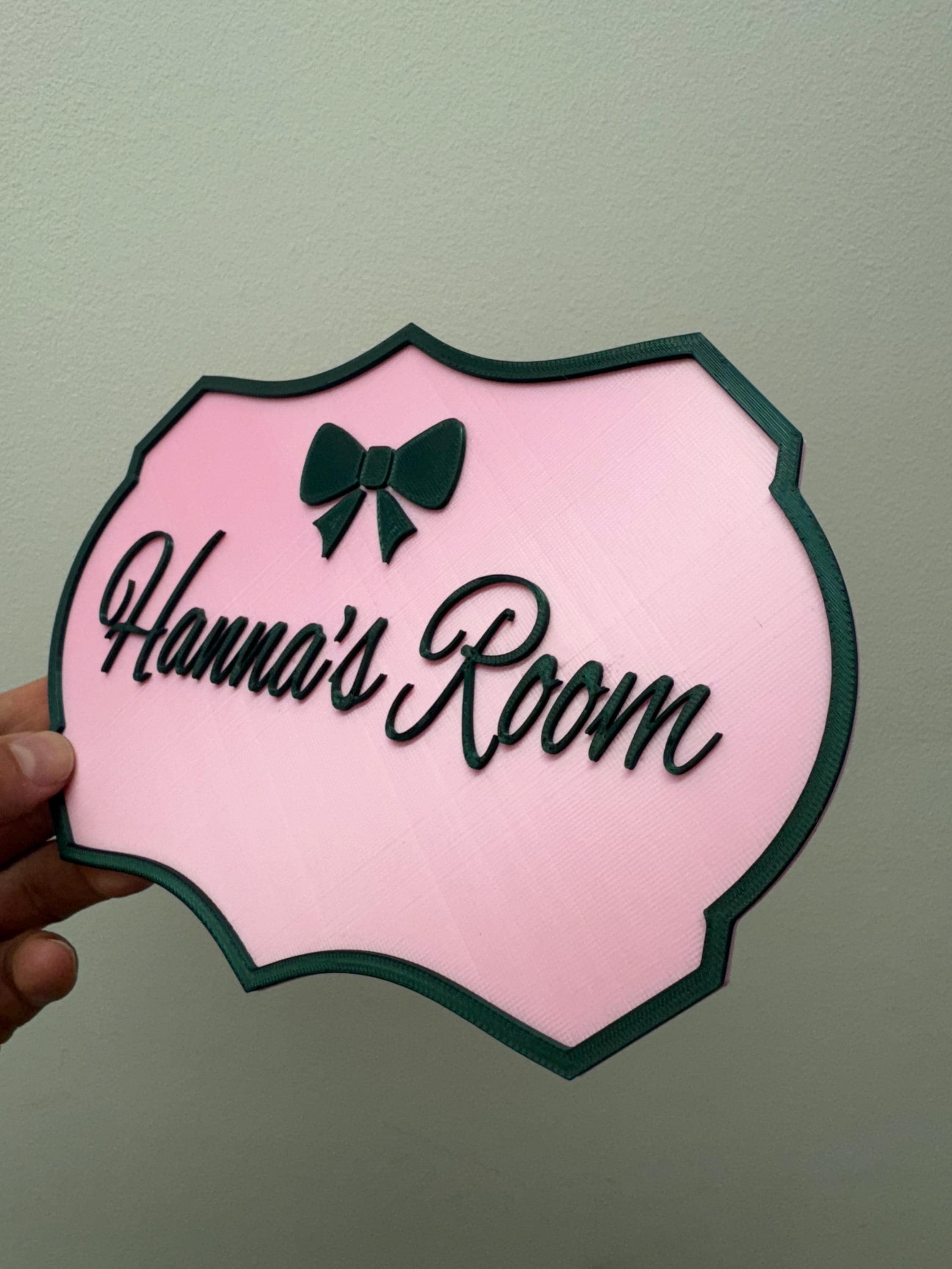 Personalised 3D Bedroom Door Sign, Custom Name Plaque for Girl's Room ...