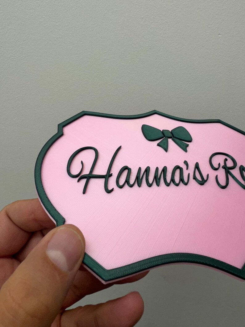 Personalised 3D Bedroom Door Sign, Custom Name Plaque for Girl's Room ...
