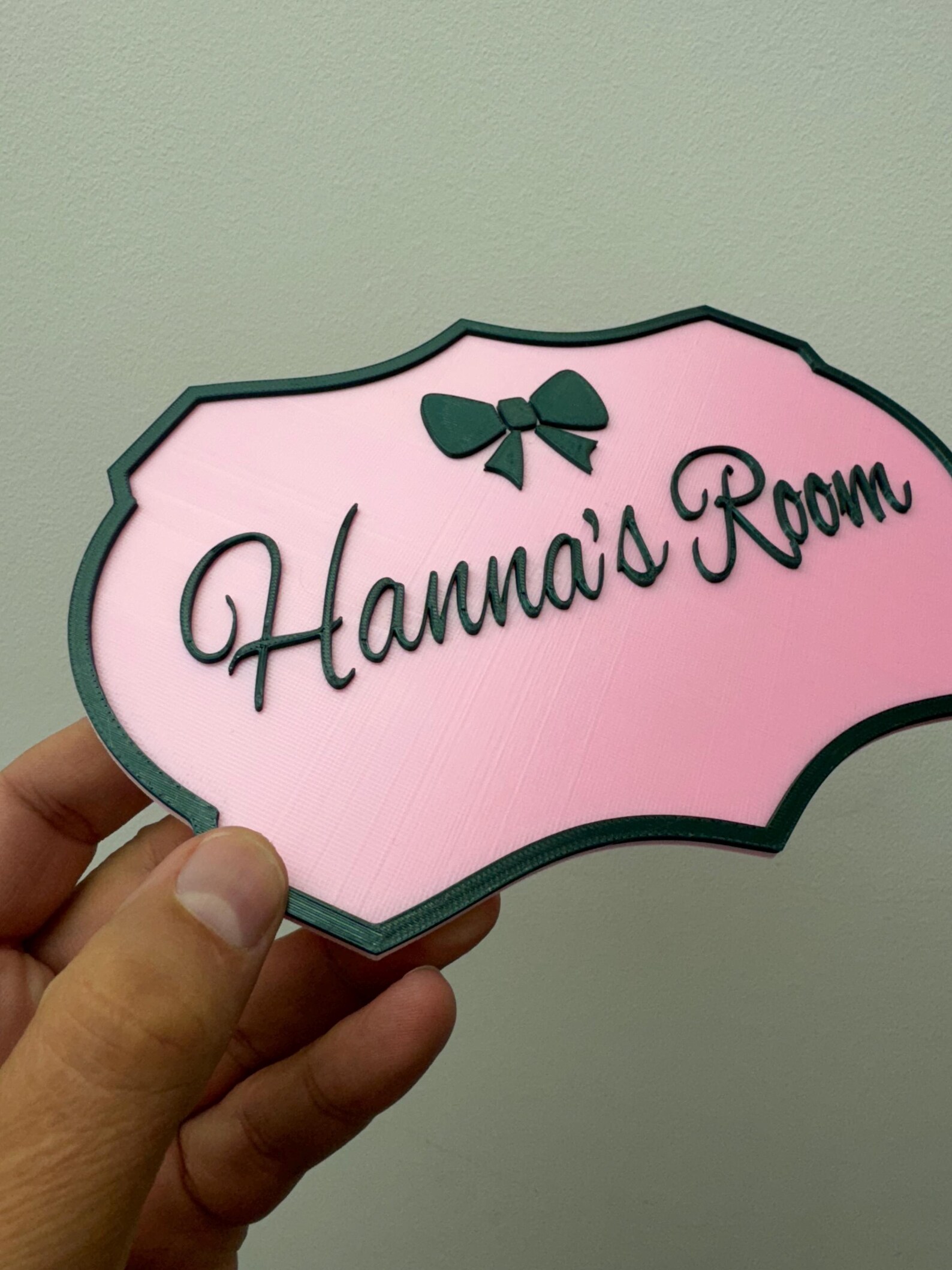 Personalised 3D Bedroom Door Sign, Custom Name Plaque for Girl's Room ...
