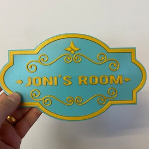 Personalised Door Sign for Kids Room, 3D Dual Colour Room Door Sign ...