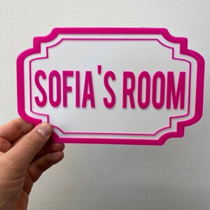 Personalised Door Sign, 3D Dual Colour Room Door Plaque, Great as a ...