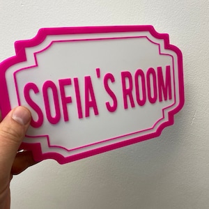 Personalised Door Sign, 3D Dual Colour Room Door Plaque, Great as a ...