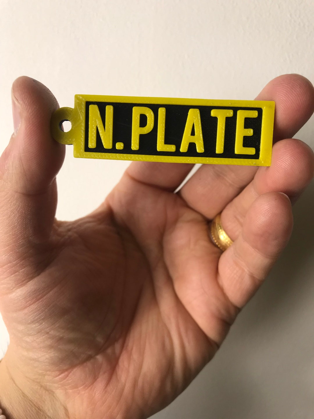 Personalised Name Number Plate, Rubber Keyring, Custom 3D Rubber ...