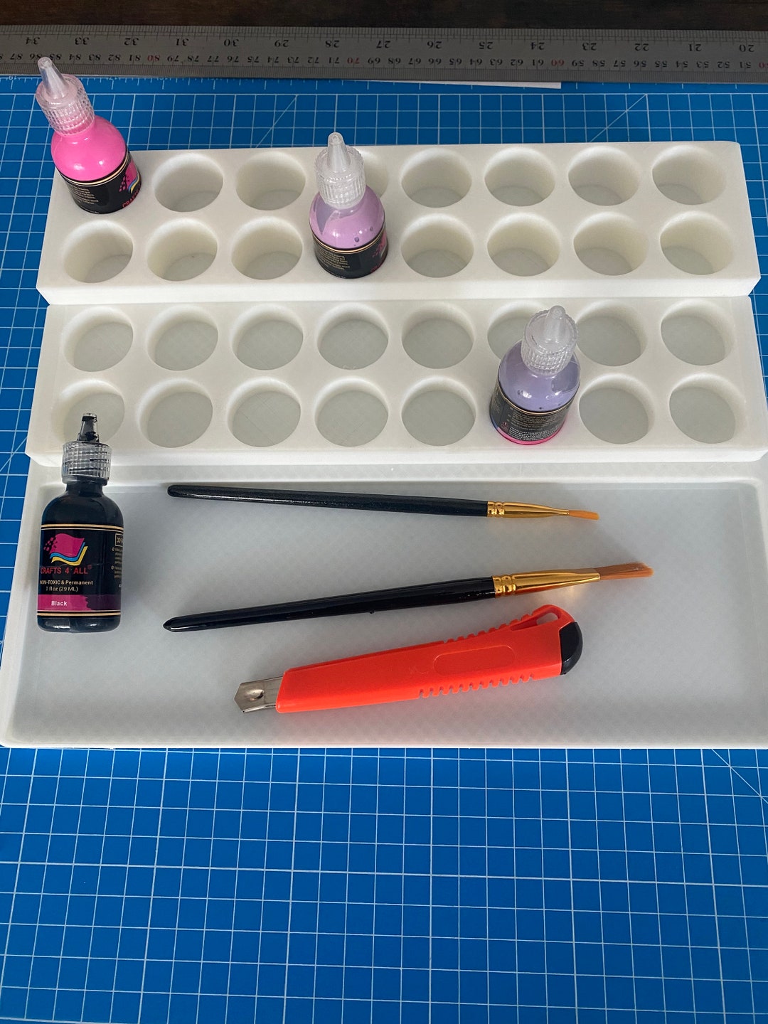 Artist Paint Holder for Desk Organisation, Keeping Your Ink Bottles ...