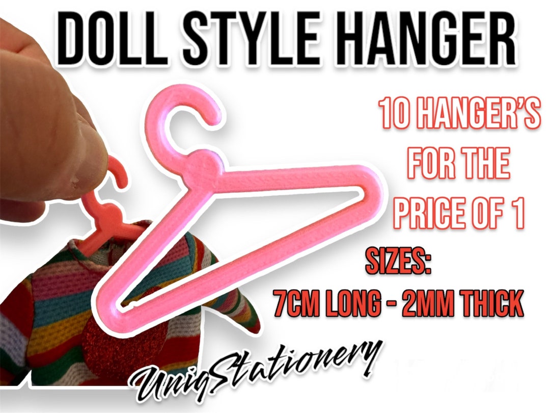Stock Filler, 10 Doll Hangers, Great Fun Little Hanger for Your Doll ...