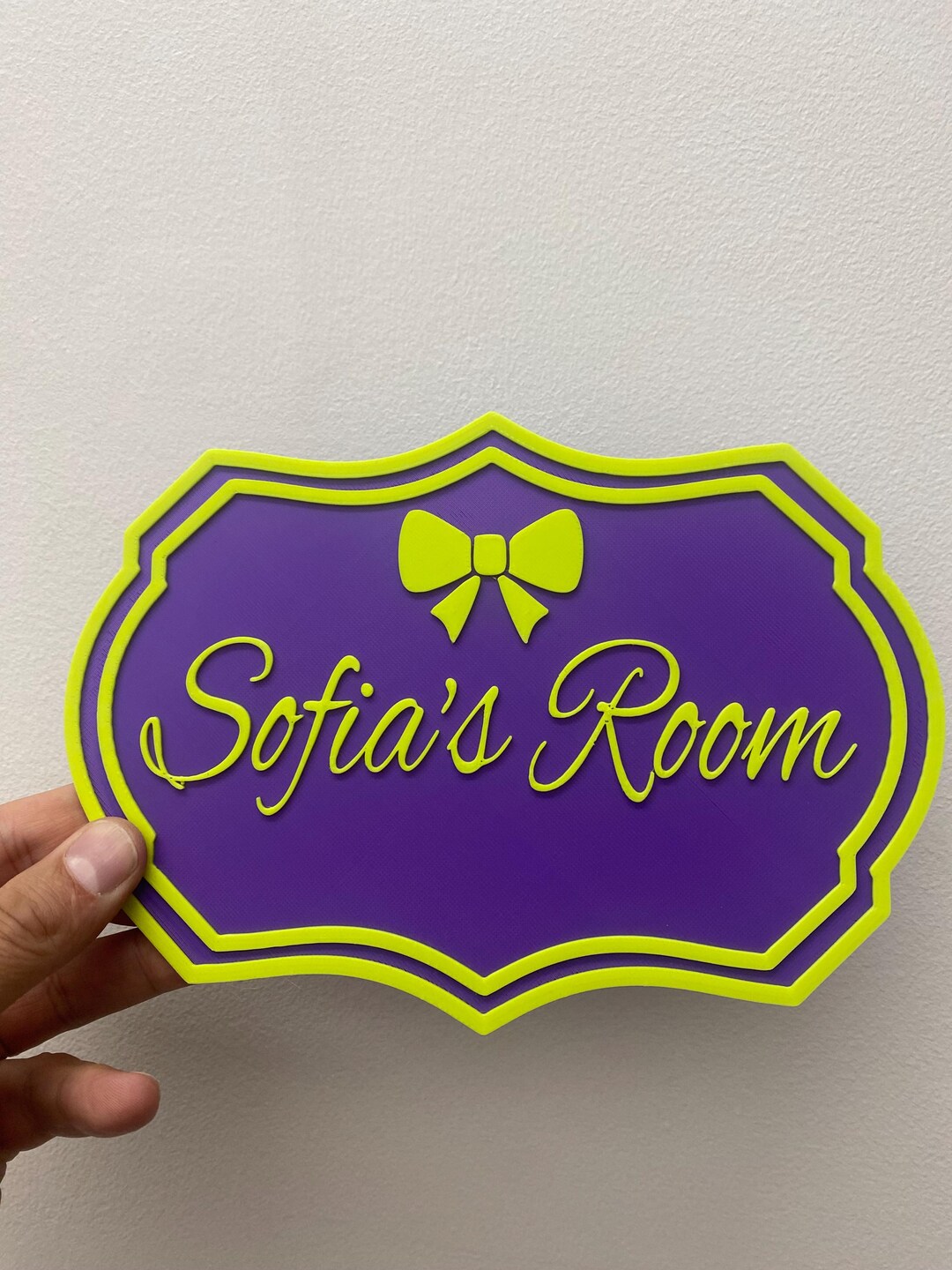 Custom Dual-colour 3d Name Door Sign. Unique Personalised Gift for Kids ...