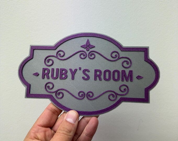 Personalised 3D Bedroom Door Sign, Custom Name Plaque for Girl's Room ...
