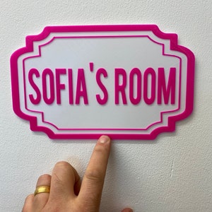 Personalised Door Sign, 3D Dual Colour Room Door Plaque, Great as a ...