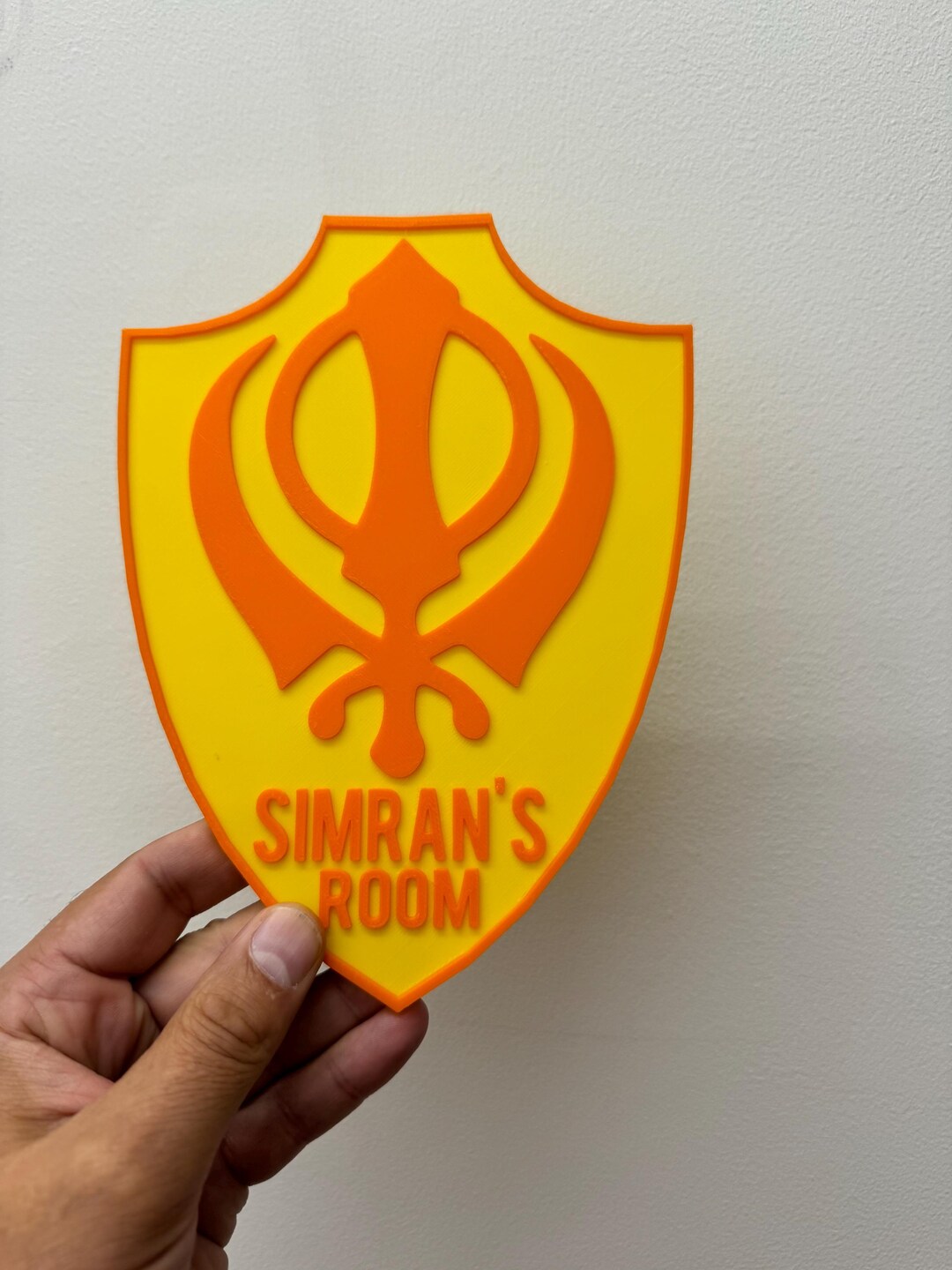 Personalised Sikh Door Room Sign. Khanda Custom-named Kids' Bedroom ...