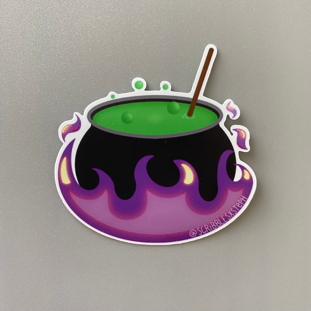 Witches Cauldron Die-cut Sticker Halloween Crafts Gift Party Favor ...