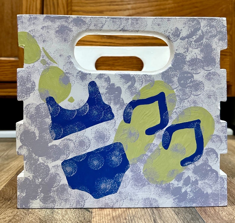 Customized Small Bikini Box, Handmade Crate, Bathing Suit Organization ...