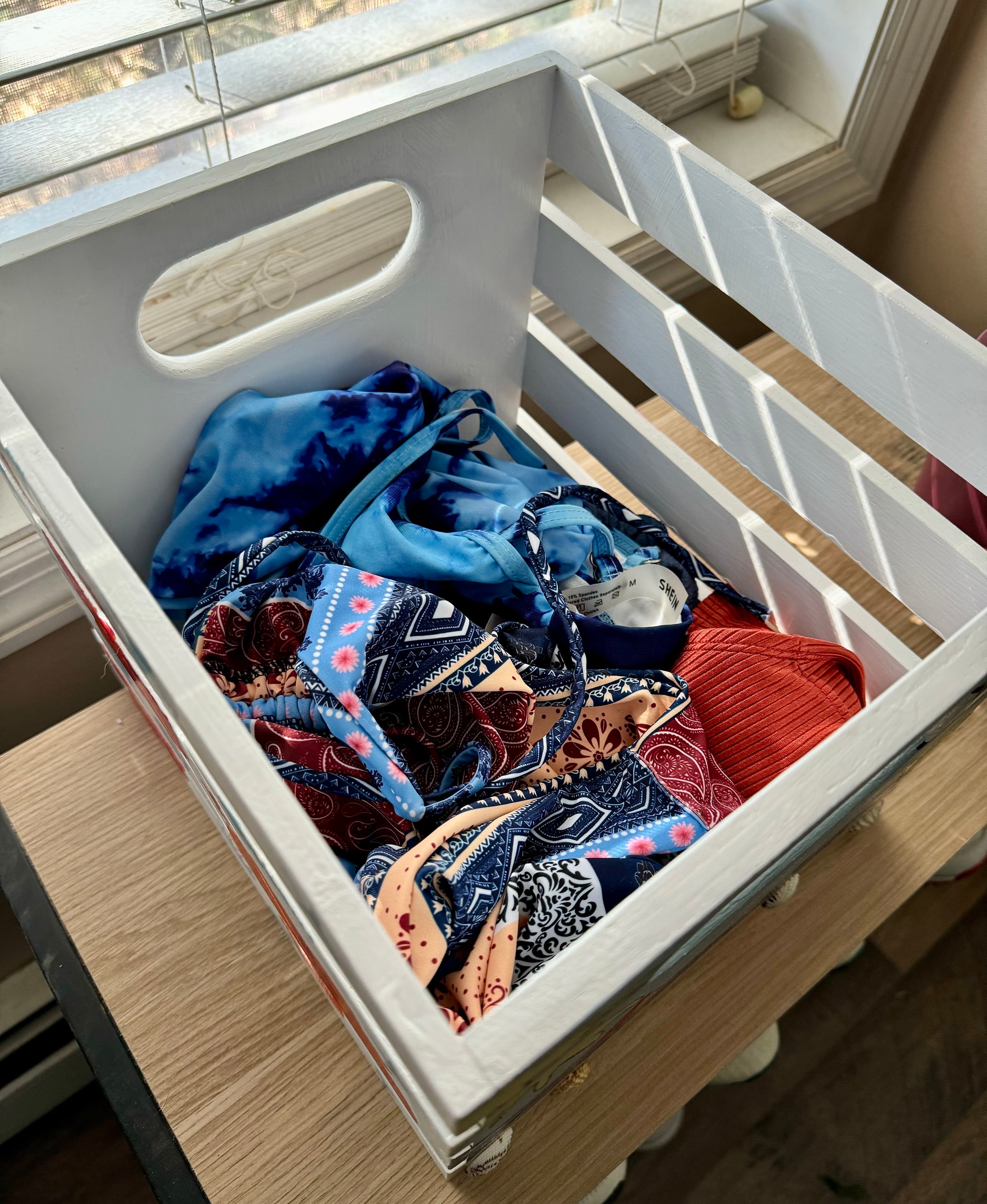 Customized Small Bikini Box, Handmade Nautical Crate, Swimwear Storage ...