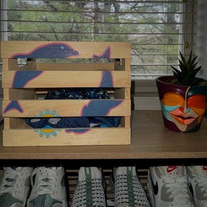 Customized Small Bikini Box, Handmade Nautical Crate, Swimwear Storage ...