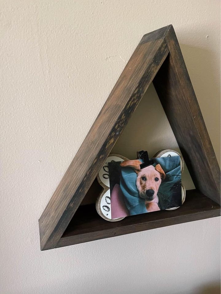 Triangle Shelf, Wooden Triangle Wall Shelf, Home Decor Triangle Shelf ...