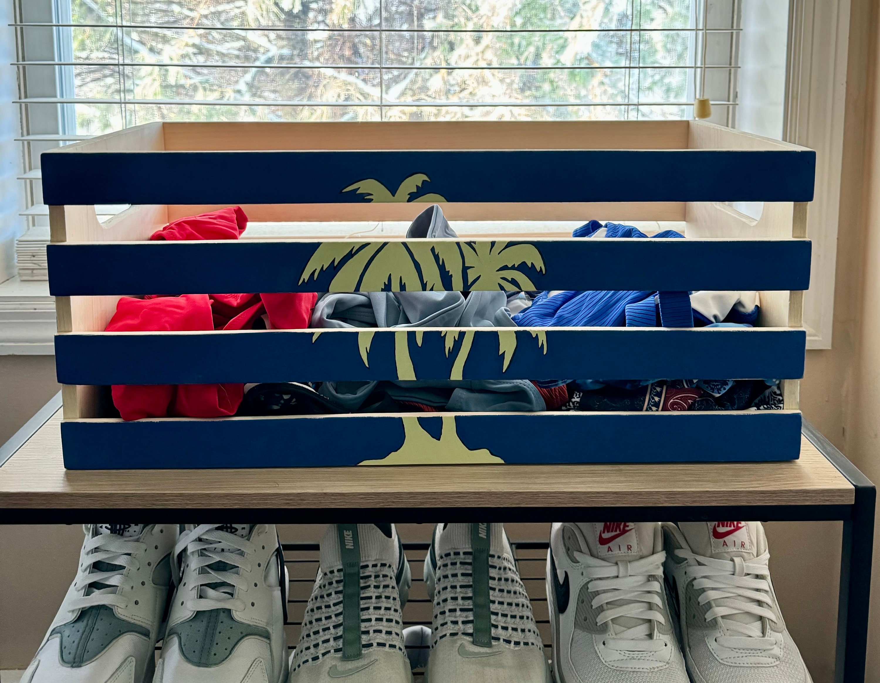 Customized Large Bikini Box, Handmade Crate, Bathing Suit Organization ...