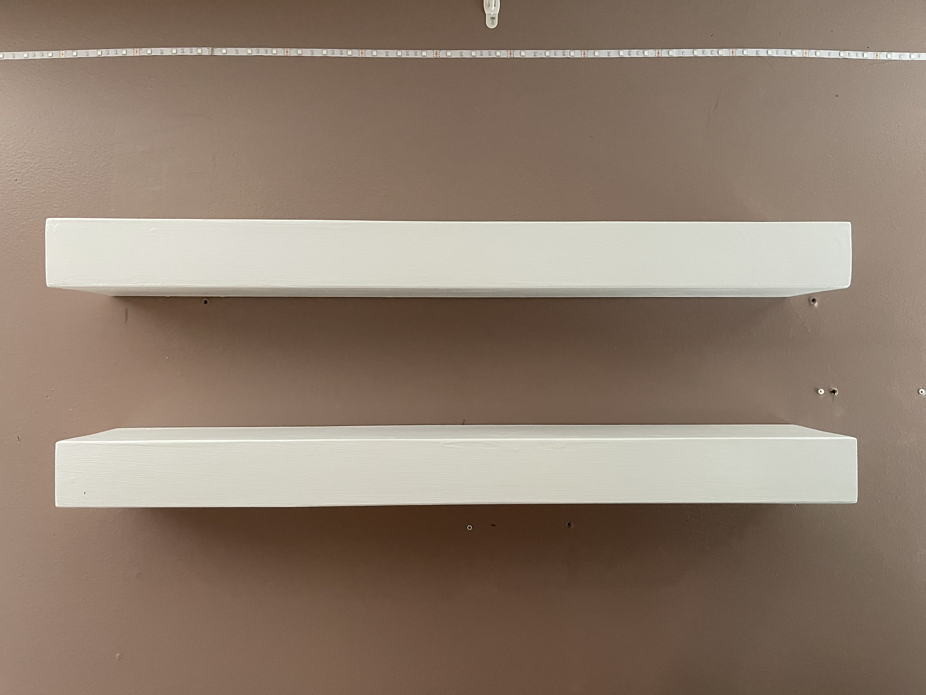 White Floating Shelves Set of 2 White Floating Shelves - Etsy