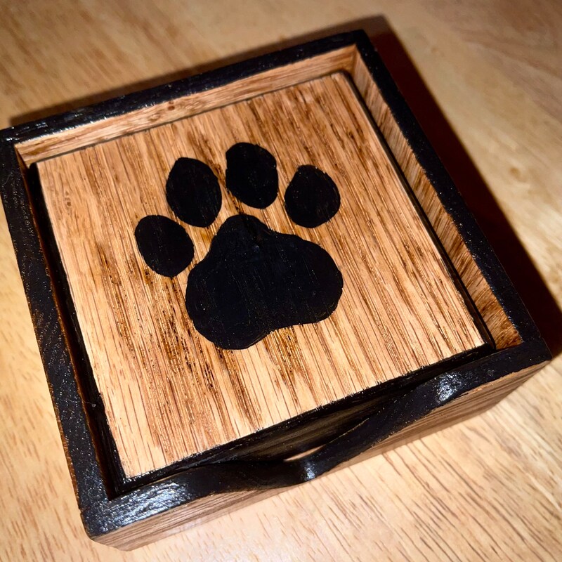 Paw Print Coasters - Etsy