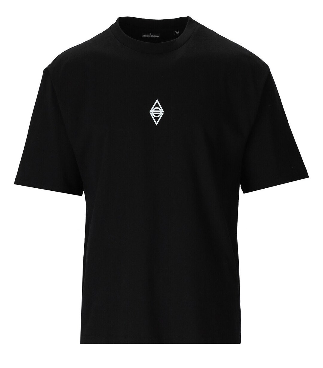 Black Oversized T-shirt With White Front Logo - Etsy