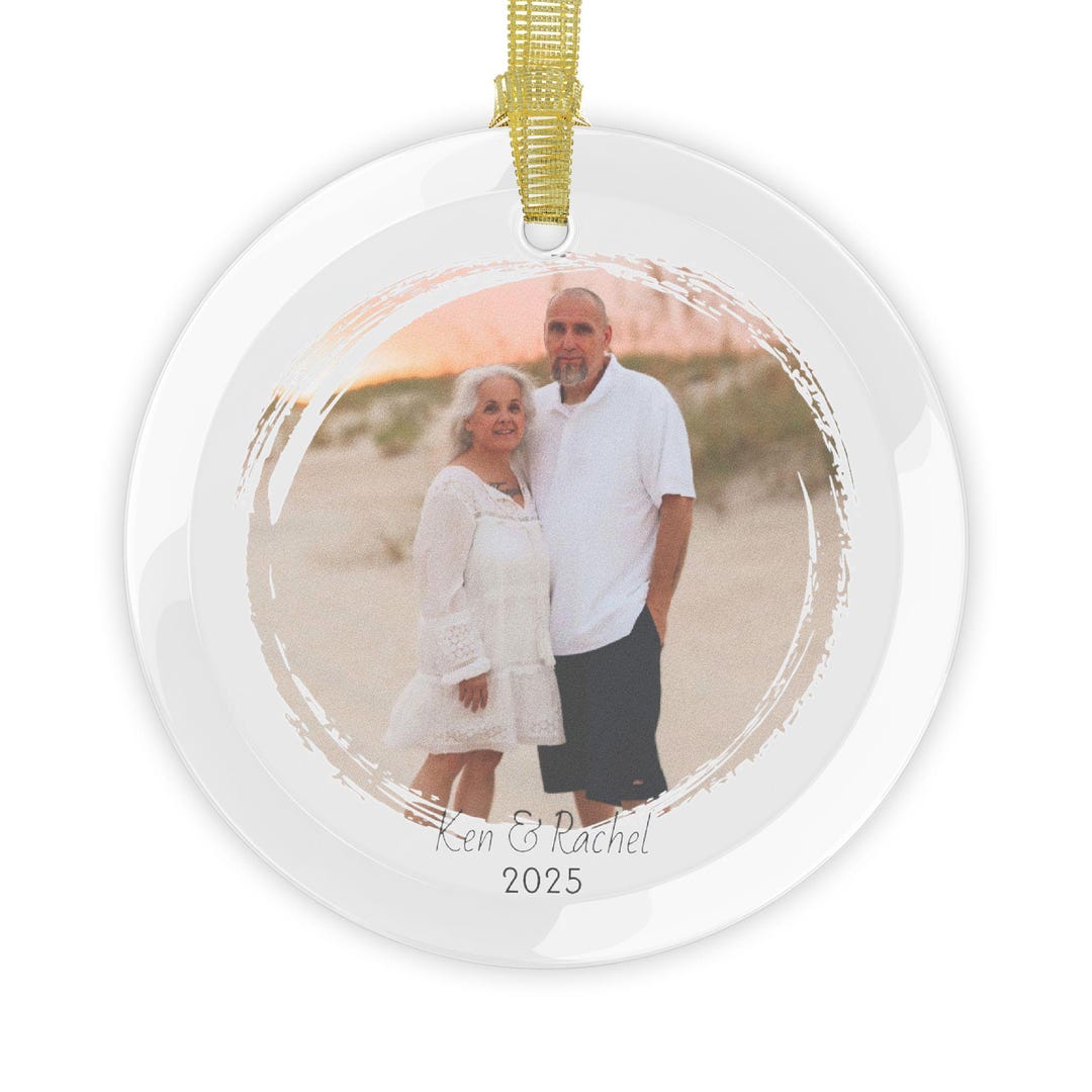 Personalized Photo Christmas Ornament, First Christmas Together Gift - Etsy