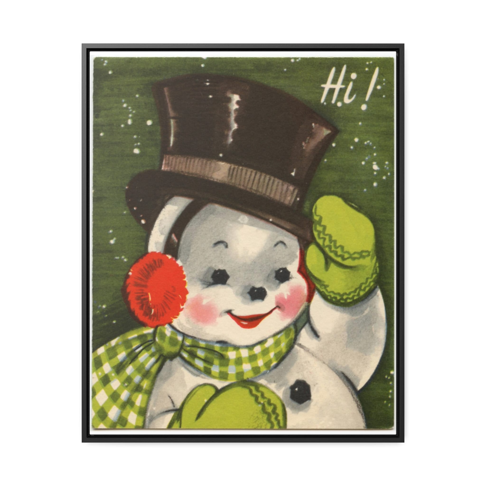 Vintage Frosty the Snowman Print, Retro Xmas, Holiday Art, Christmas ...