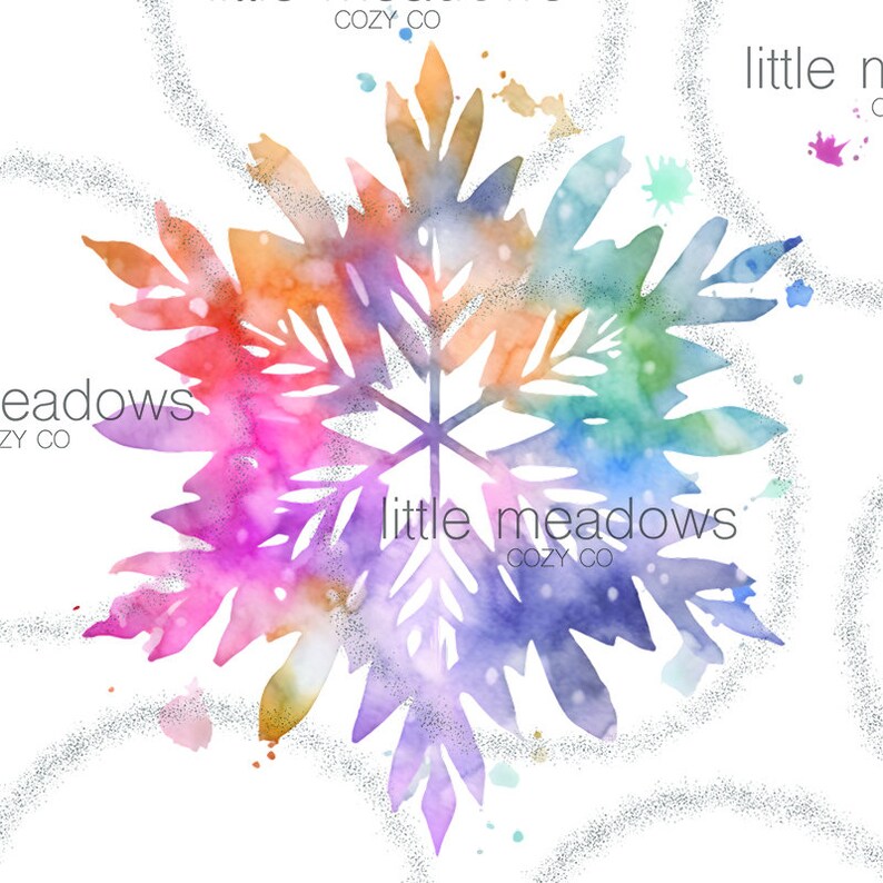 Watercolor Snowflake Clipart: Boho PNG Images (digital Download) - Etsy ...