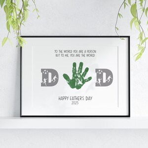 Father's Day Handprint Art, Printable DAD Gift, DIY Kids Handprint ...