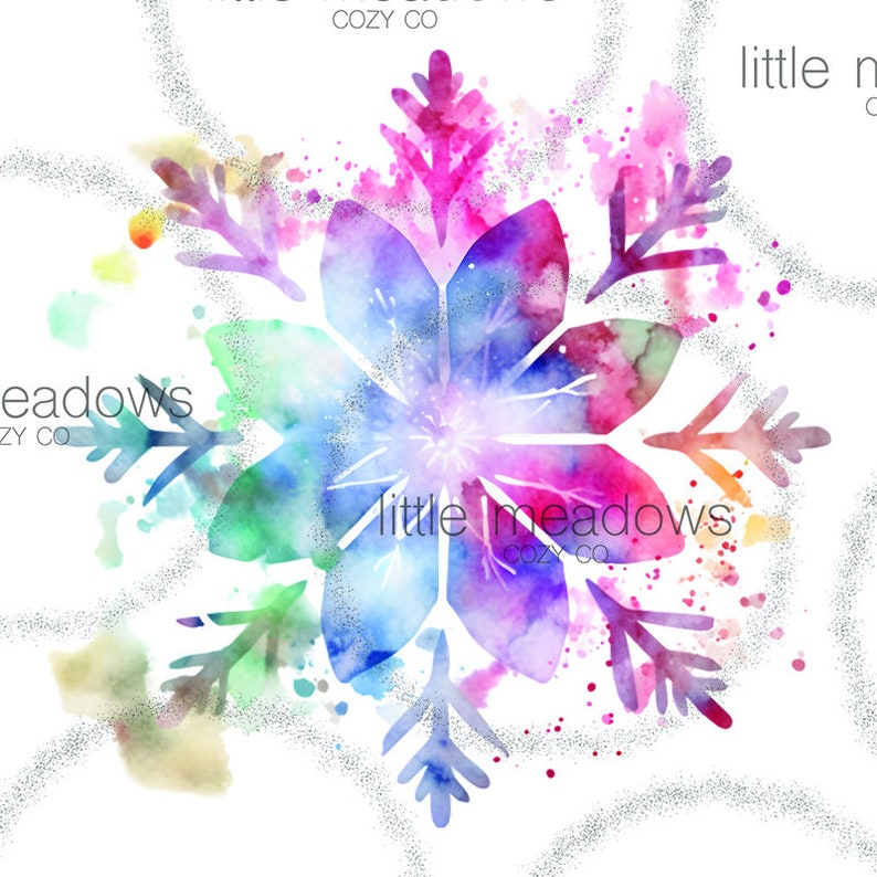 Watercolor Snowflake Clipart: Boho PNG Images (digital Download) - Etsy ...