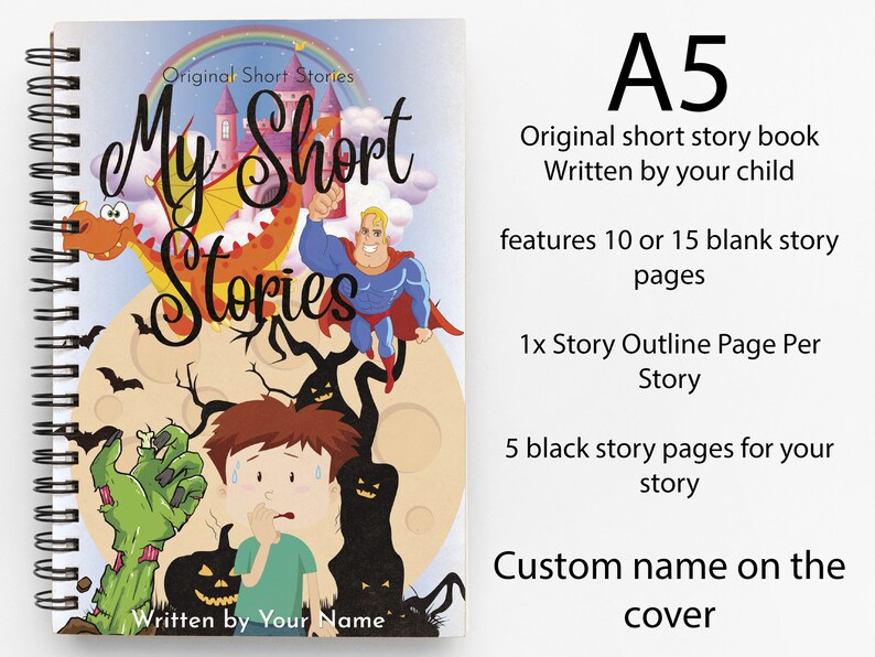 A5 Blank Short Story Book for Kids, Perfect for Creative Writing and ...