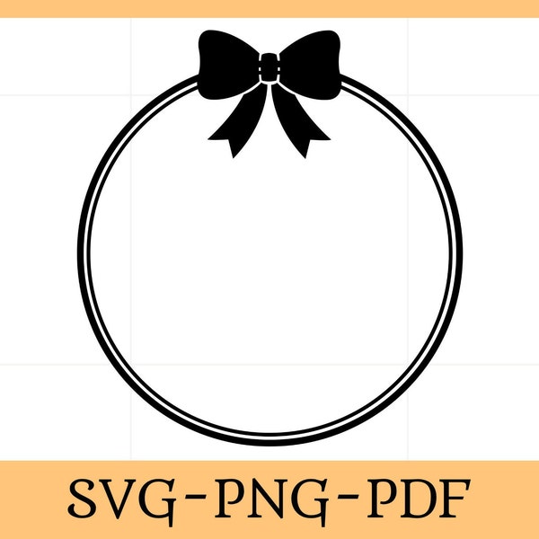 Bow Circle Monogram - Etsy