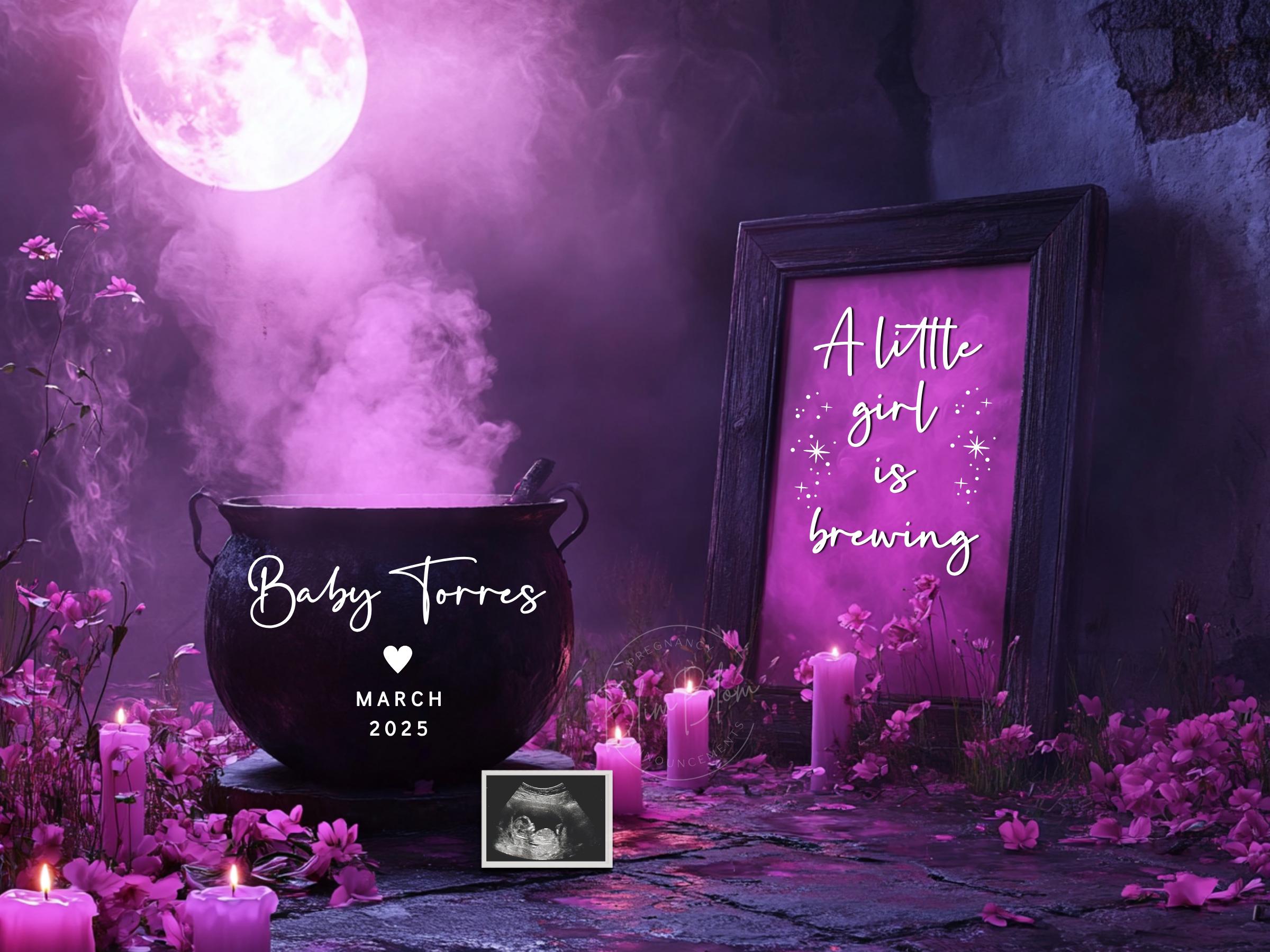 Little Girl Brewing, Pink Smoke Social Media Gender Reveal, Cauldron ...