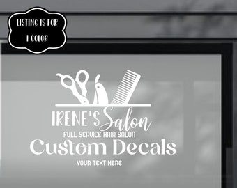 Salon Window Decal - Etsy