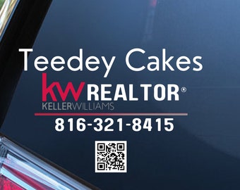 Custom QR Code REALTOR Decal Custom Vinyl Decal Real Estate Agent Decal ...