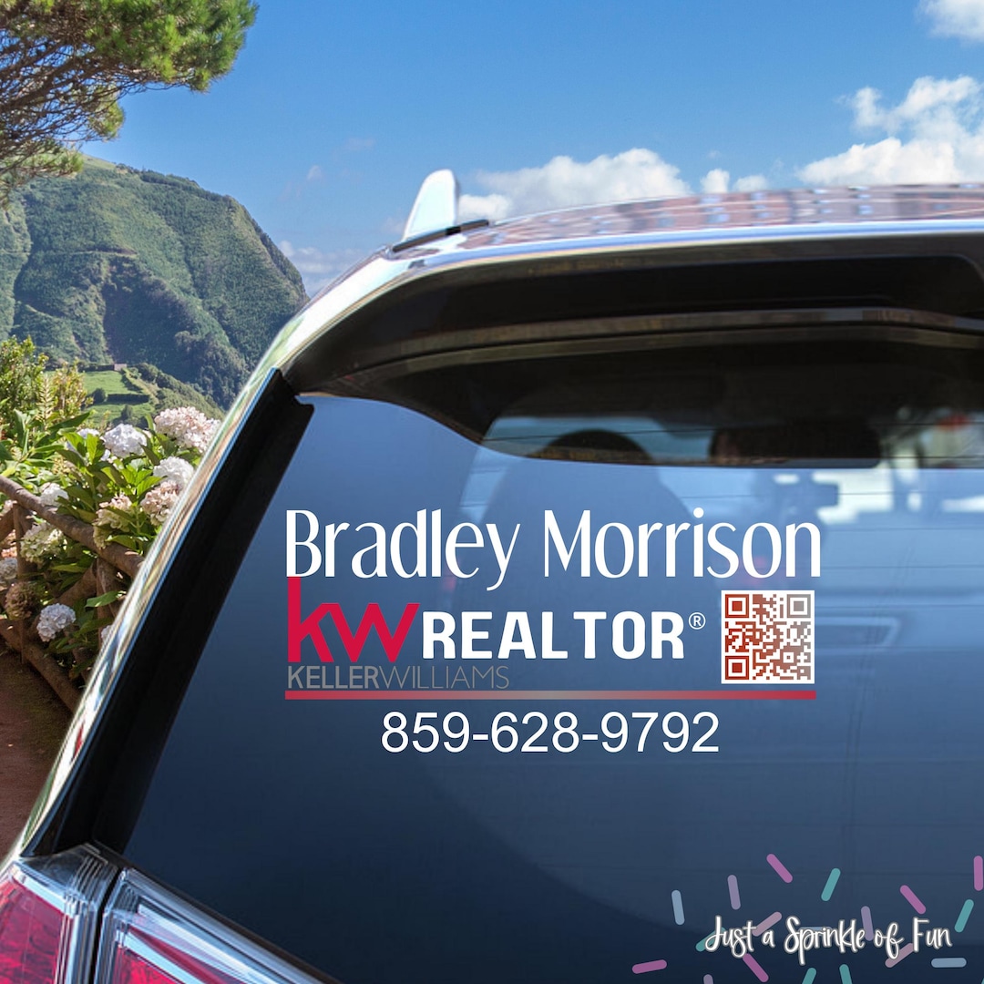 Realtor Decal | Keller Williams Decal | Custom QR Code Decal | KW Real ...