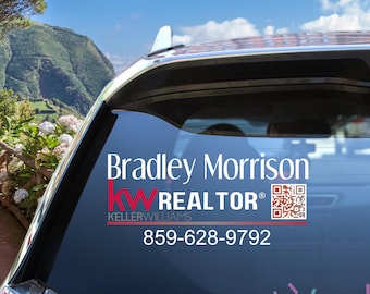 Personalized Realtor Car Decal Real Estate Marketing Vinyl Sticker - Etsy