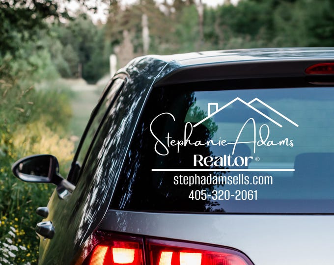 Custom Realtor Decal| REALTOR Decal | Real Estate Agent Decal | Real ...