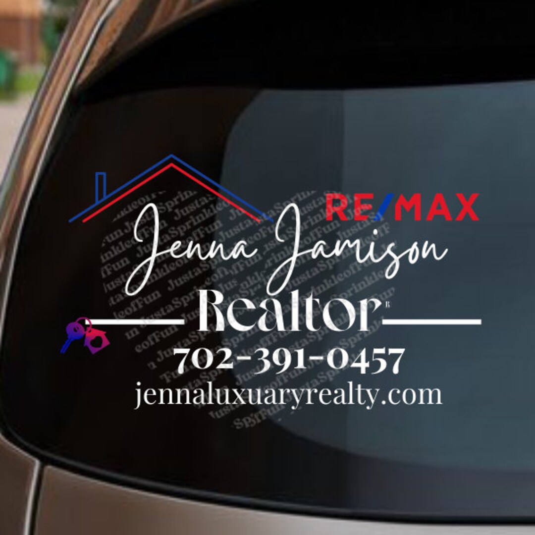 REMAX Decal REALTOR Decal Personalized Decal Custom Vinyl Decal Real ...