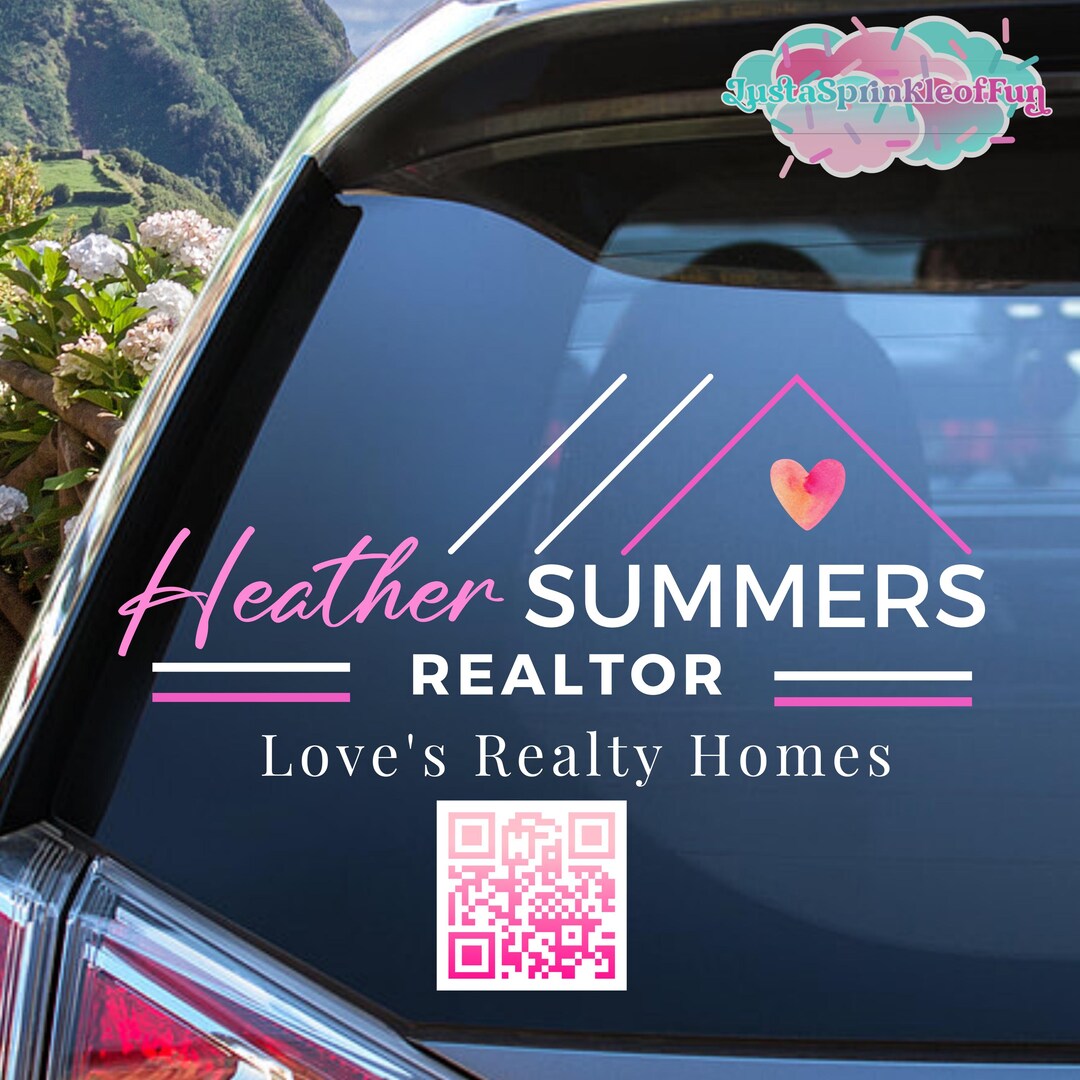 Custom Realtor Decal, Real Estate Marketing Decal, Vinyl Decal for Real ...