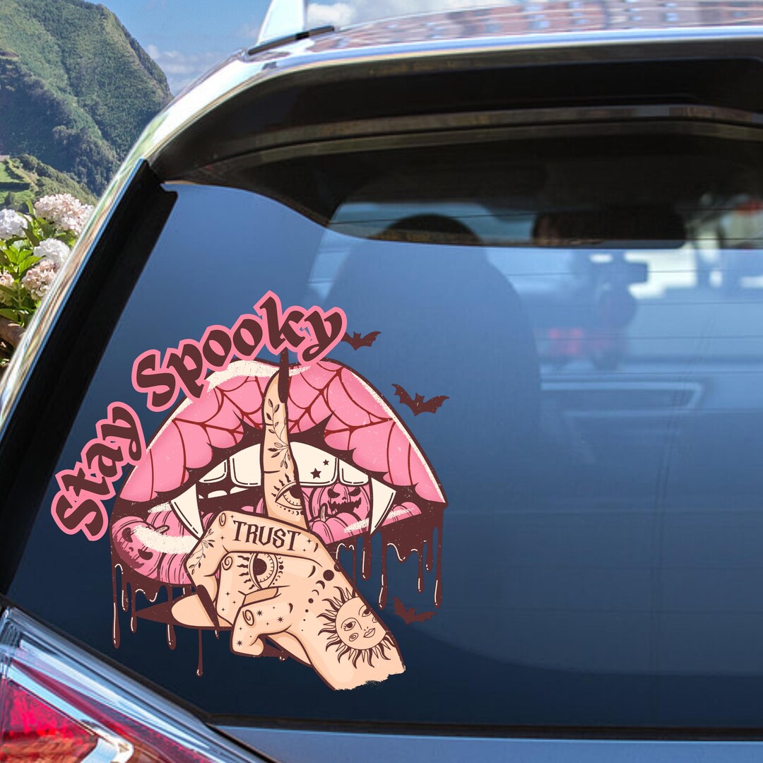 Stay Spooky Decal, Spooky Car Decals, Witchy Decals, Goth Car ...