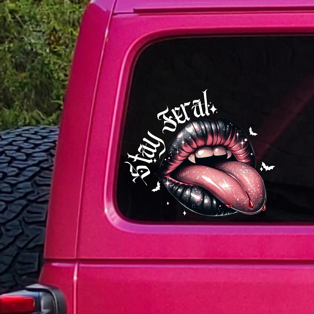 Stay Feral Decal, Spooky Car Decals, Witchy Decals, Goth Car ...