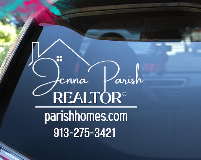 Custom Realtor Decal REALTOR Decal Real Estate Agent Decal Real Estate ...